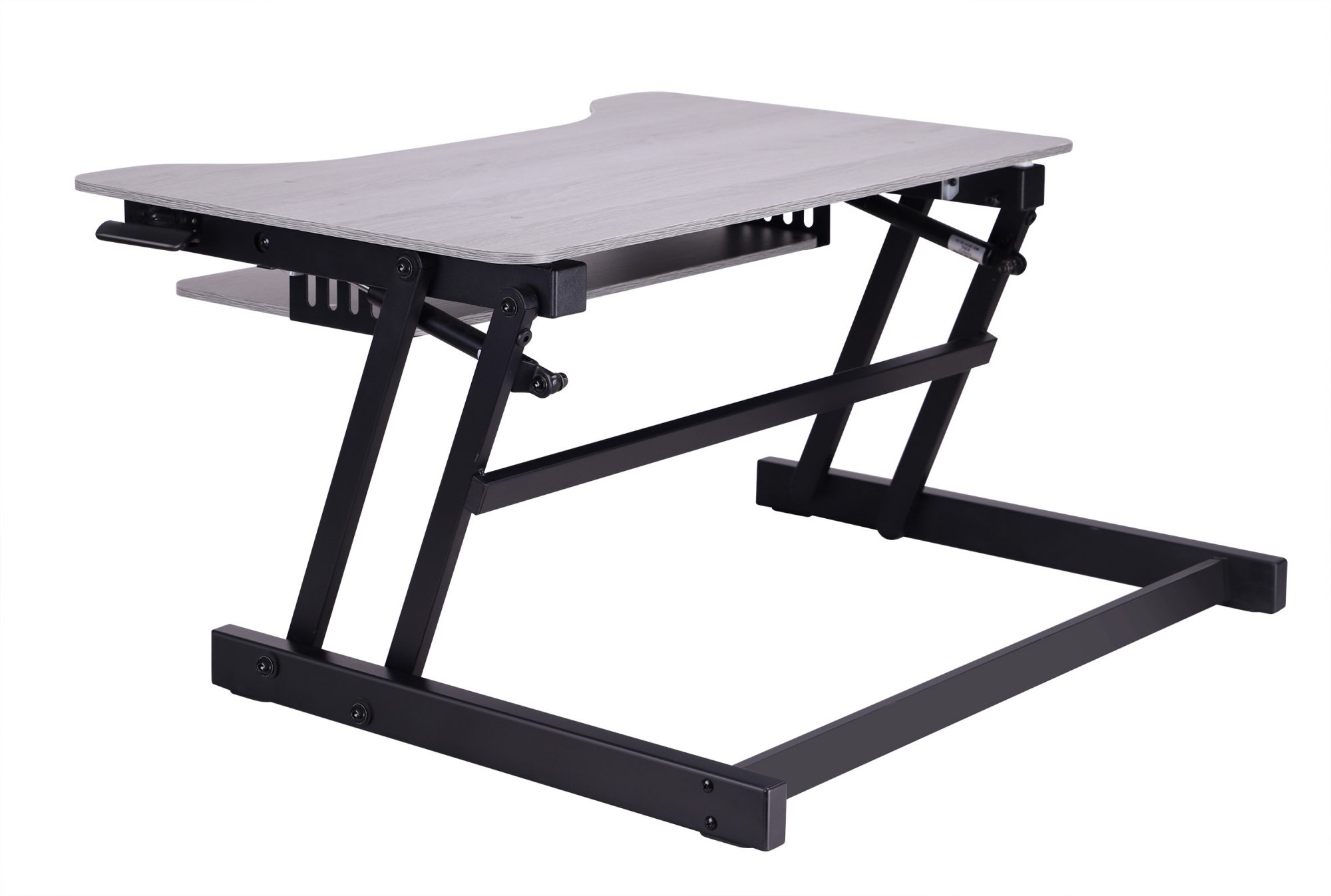 Rocelco ADR (Grey) - Sit Stand Desk Riser and Standing Desk Converter
