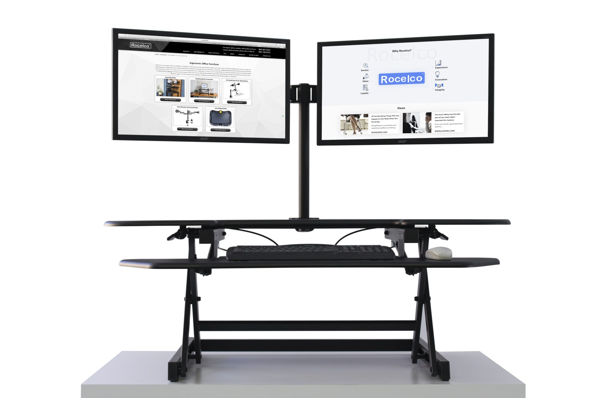 Sit Stand Corner Desk Riser