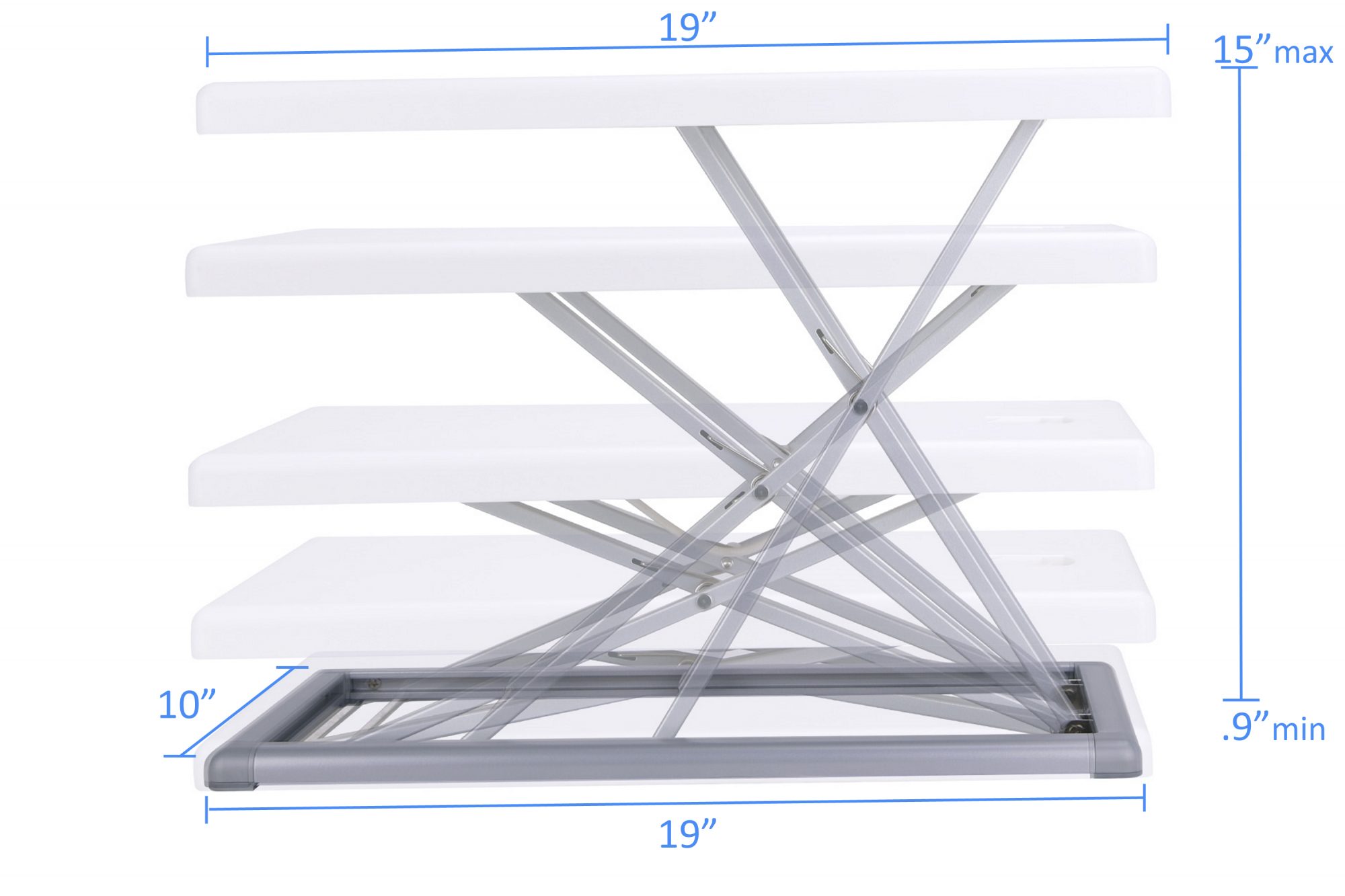 Rocelco PDRW - Portable Desk Riser - Rocelco