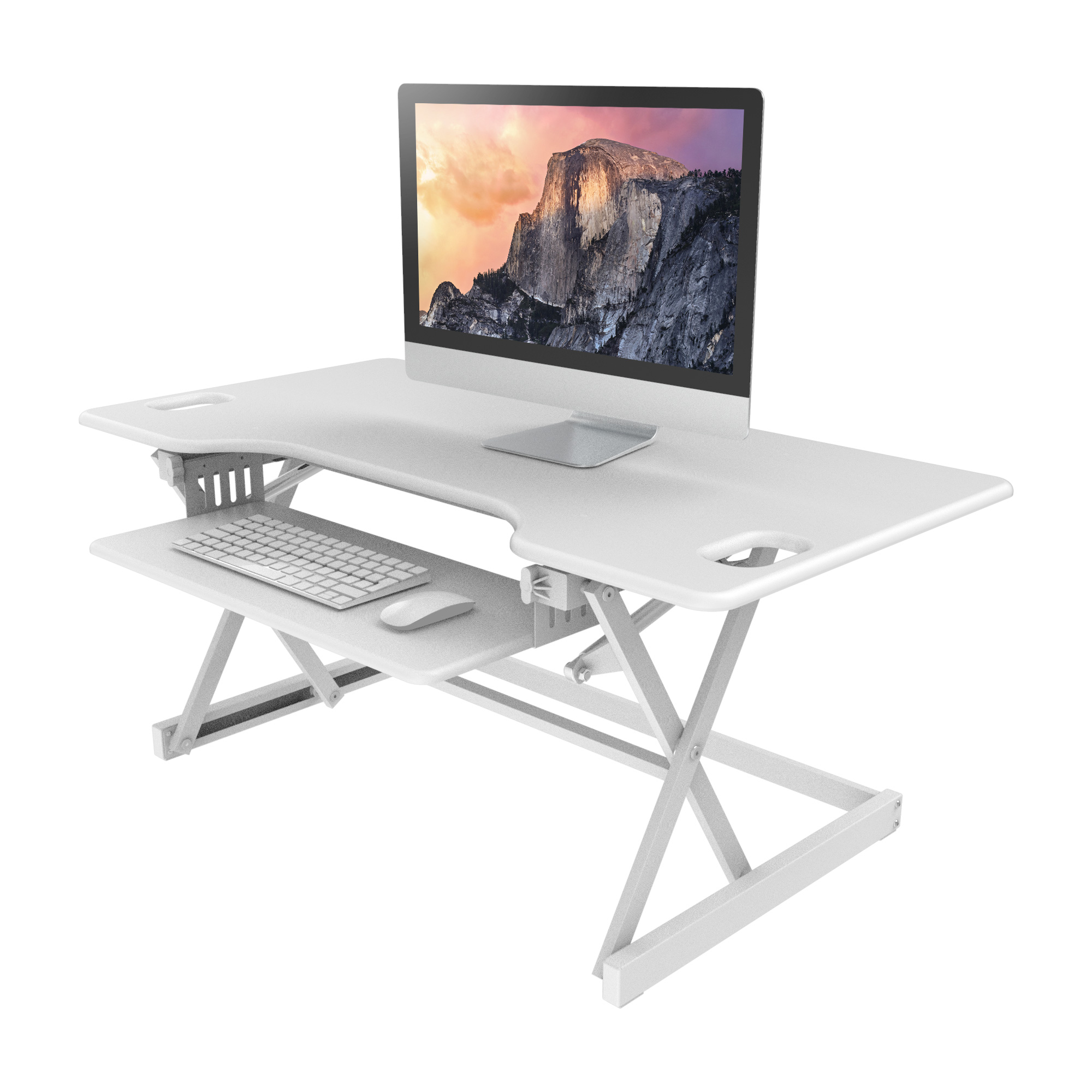 Rocelco DADRW-46 Sit Stand Desk Riser - Rocelco