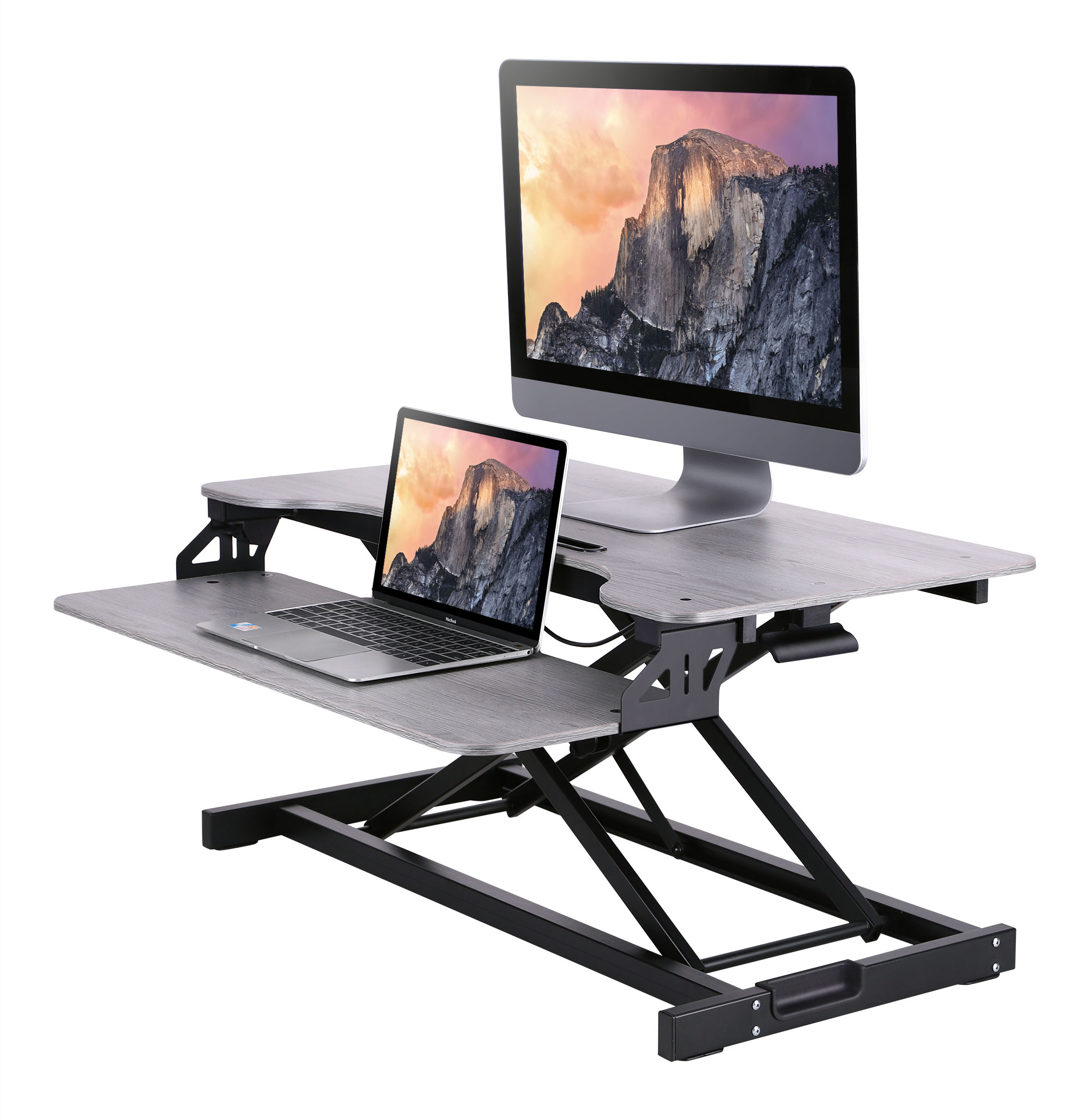 Rocelco VADRG - Hi-Lift Adjustable Desk Riser - Rocelco