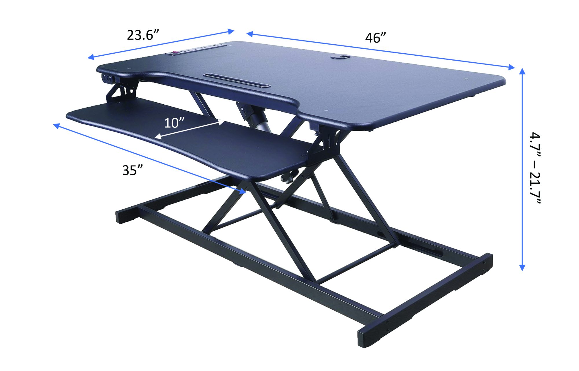 Rocelco EDRB-46 Electric Desk Riser - Rocelco